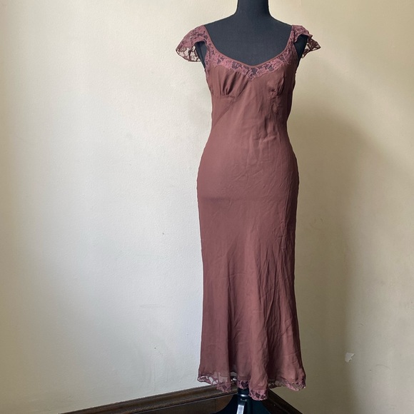 Hype | Dresses | Hype Bodycon Lace Trim Maxi Long Flutter Slip Dress ...